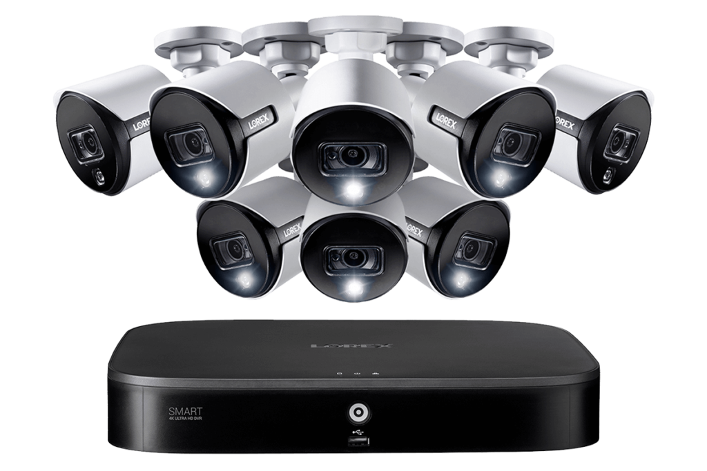 16-Channel Security System with 8 Active Deterrence 4K (8MP) Cameras ...