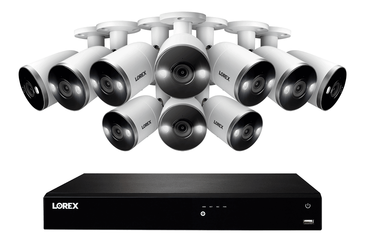 16-Channel 4K Ultra HD Fusion NVR IP System with 10 Smart Deterrence ...